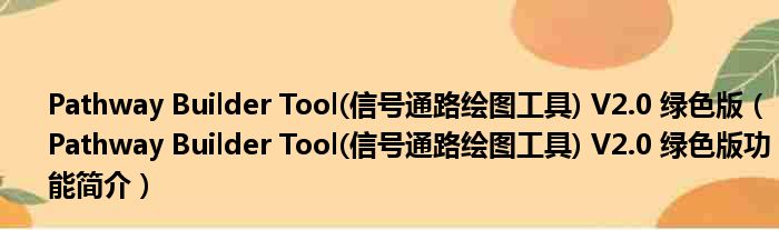 Pathway Builder Tool(信号通路绘图工具) V2.0 绿色版（Pathway Builder Tool(信号通路绘图工具 ...