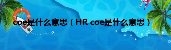 coe是什么意思（HR coe是什么意思）_51房产网