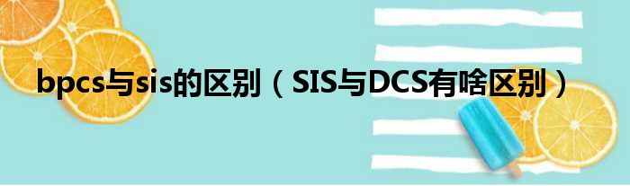 bpcs与sis的区别（SIS与DCS有啥区别）_51房产网